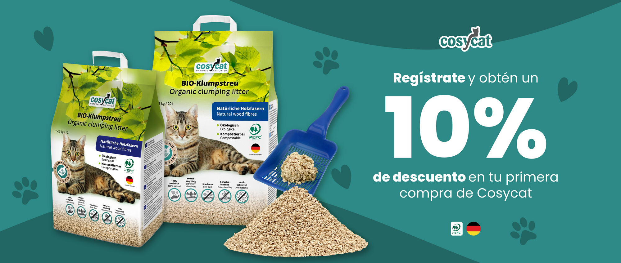 Cosycat | Arena orgánica aglomerante – cosycat.cl